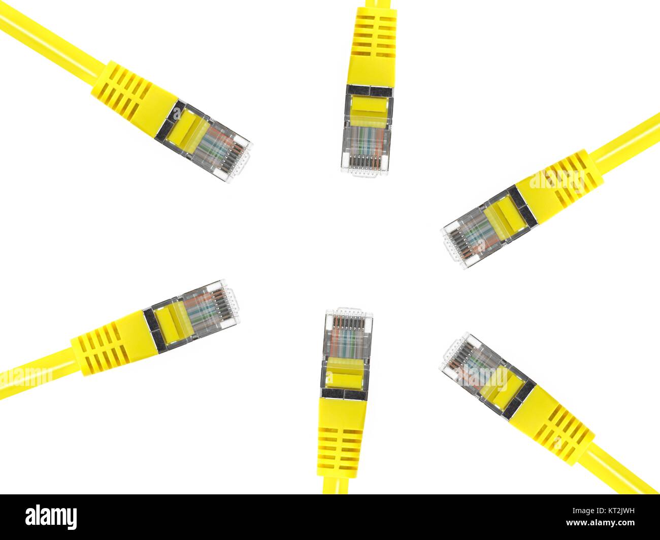 Ethernet cables isolated against a plain background Stock Photo - Alamy