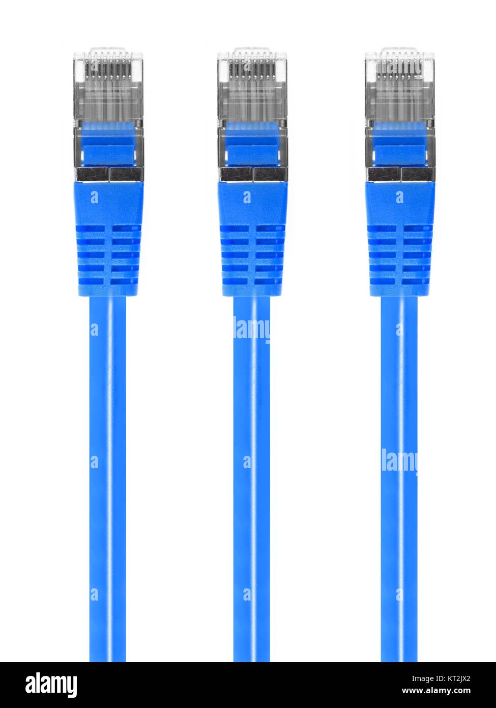 Ethernet cables isolated against a plain background Stock Photo - Alamy
