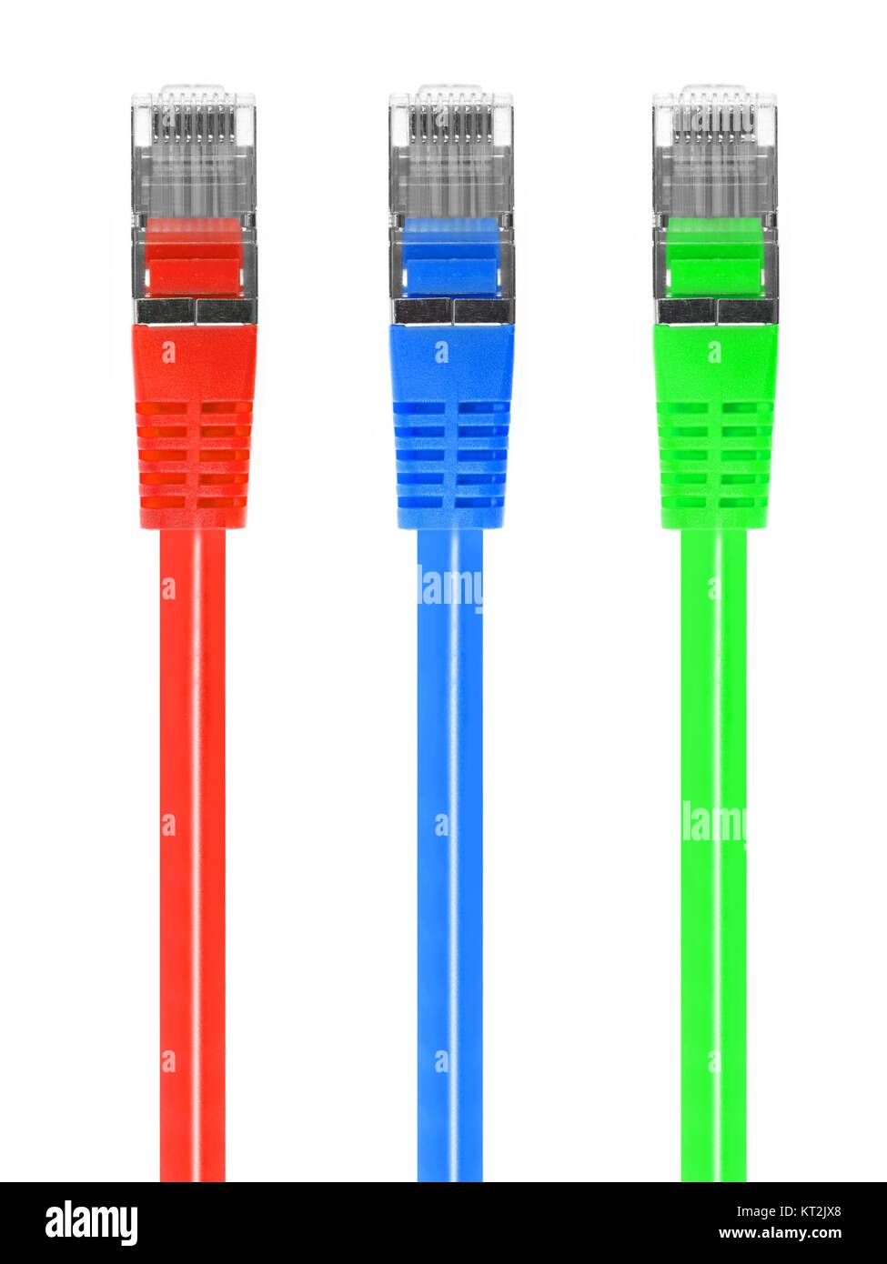 Ethernet cables isolated against a plain background Stock Photo - Alamy
