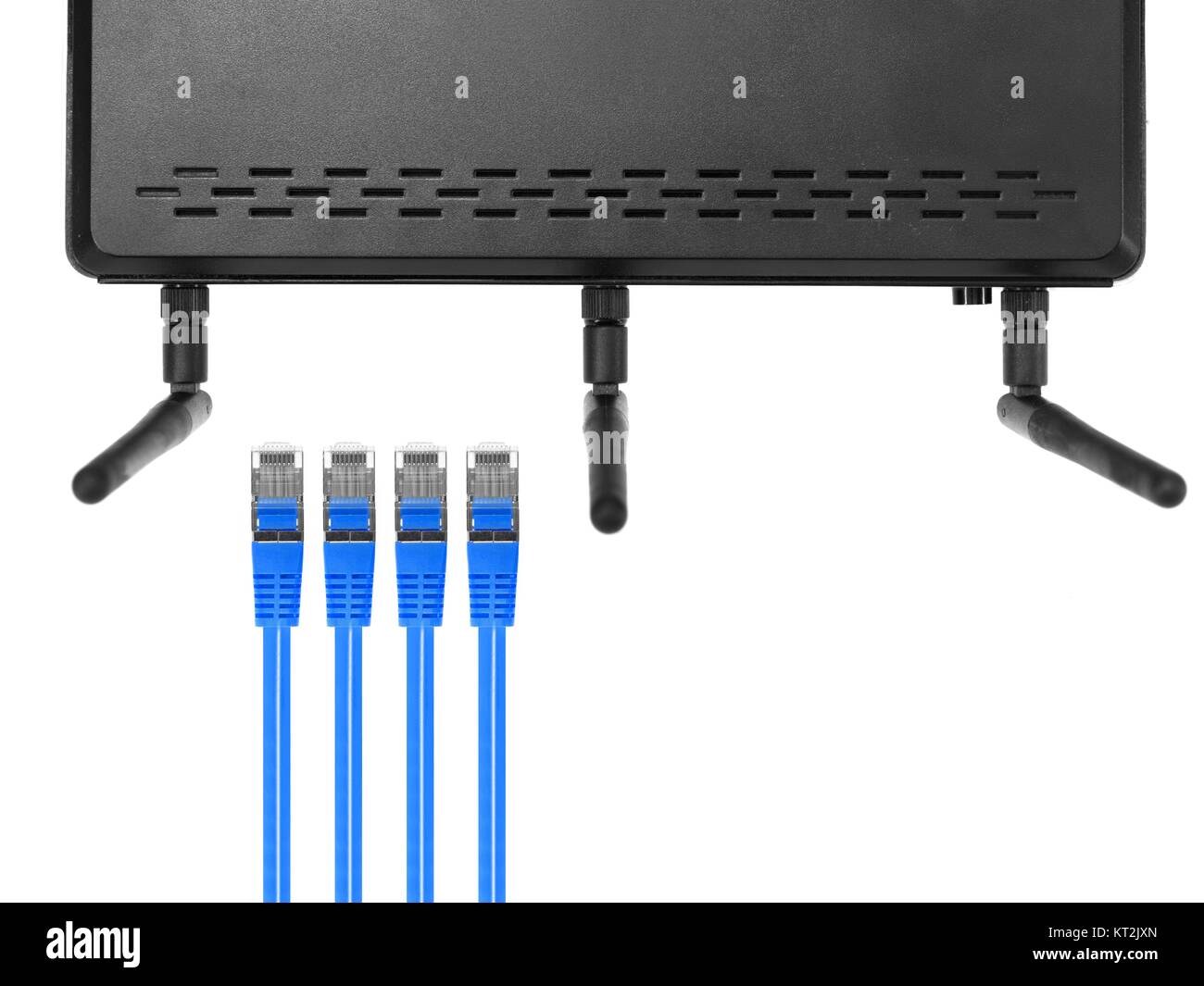 Ethernet cables isolated against a plain background Stock Photo - Alamy