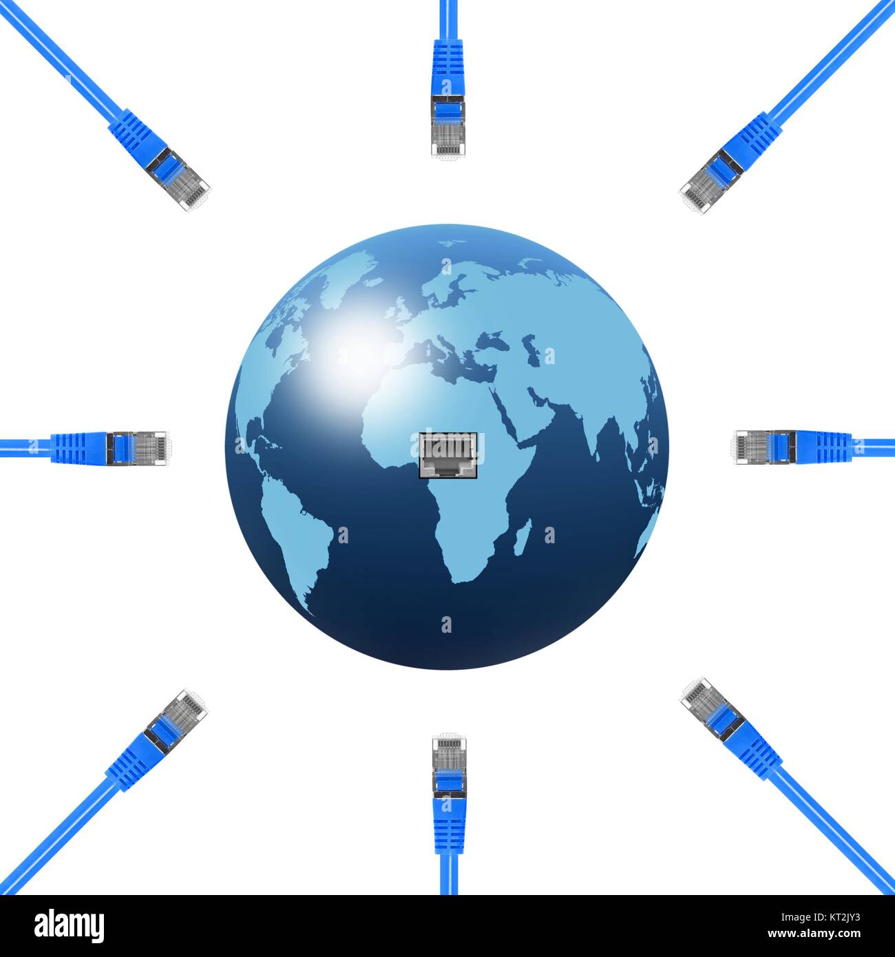 Ethernet cables isolated against a plain background Stock Photo - Alamy