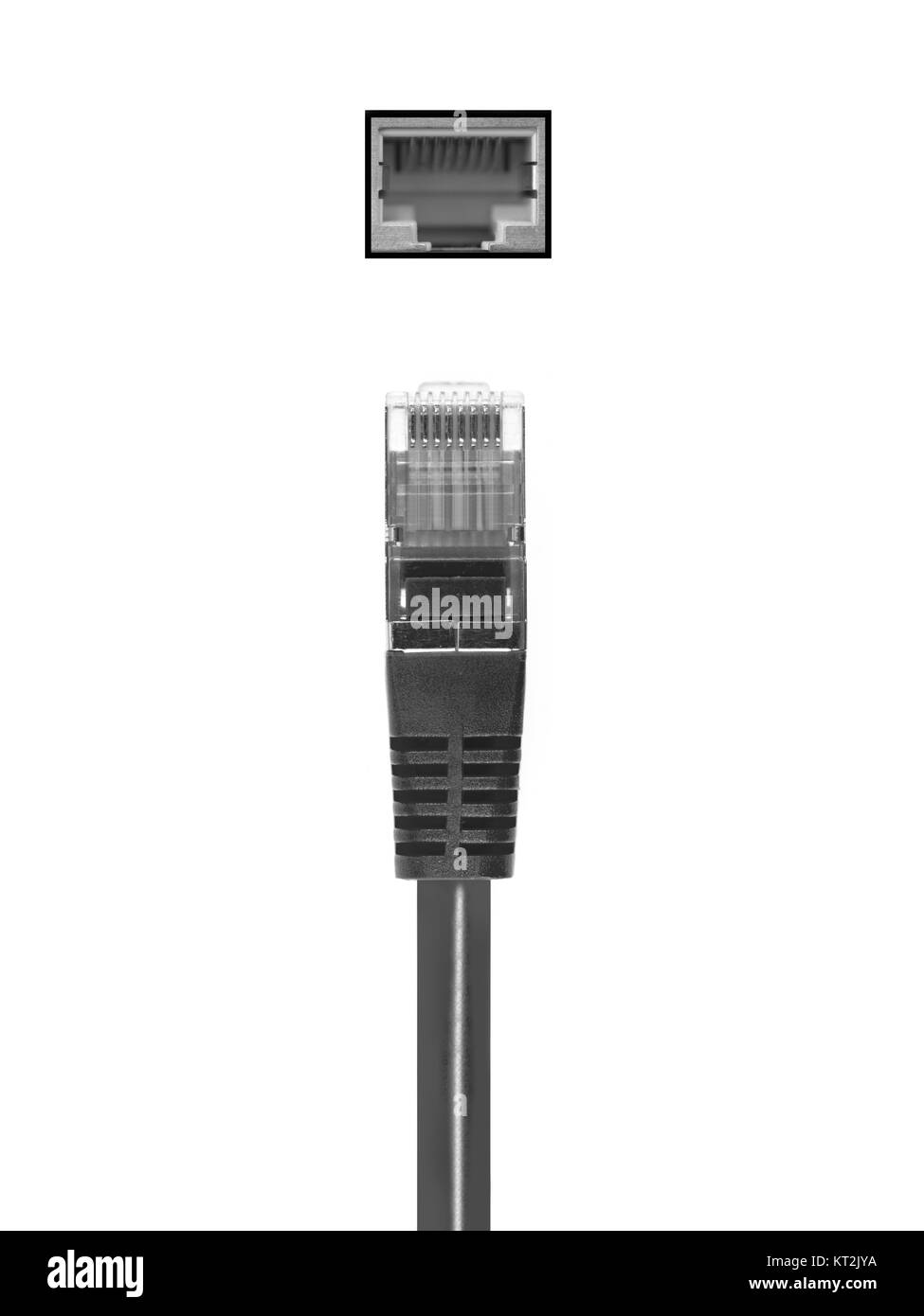 Ethernet cables isolated against a plain background Stock Photo - Alamy