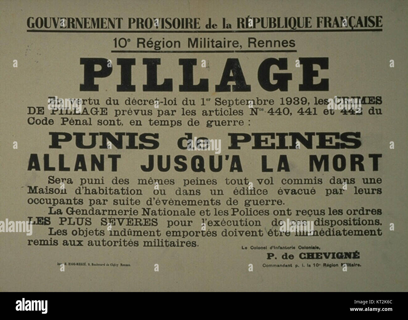 Affiche Pillage refers to a specific poster related to the concept of ...