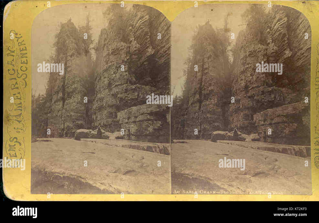 Au Sable Chasm, located in New York, is known for its dramatic rock ...