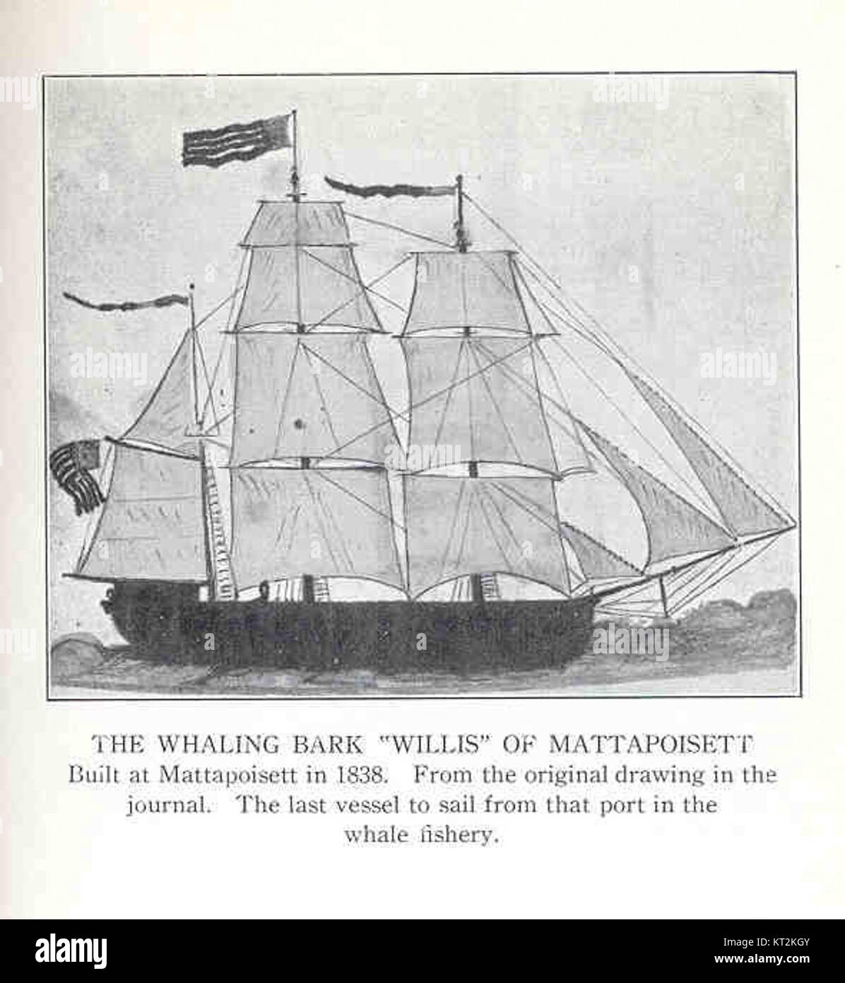The whaling bark Willis was a prominent ship used in the American ...