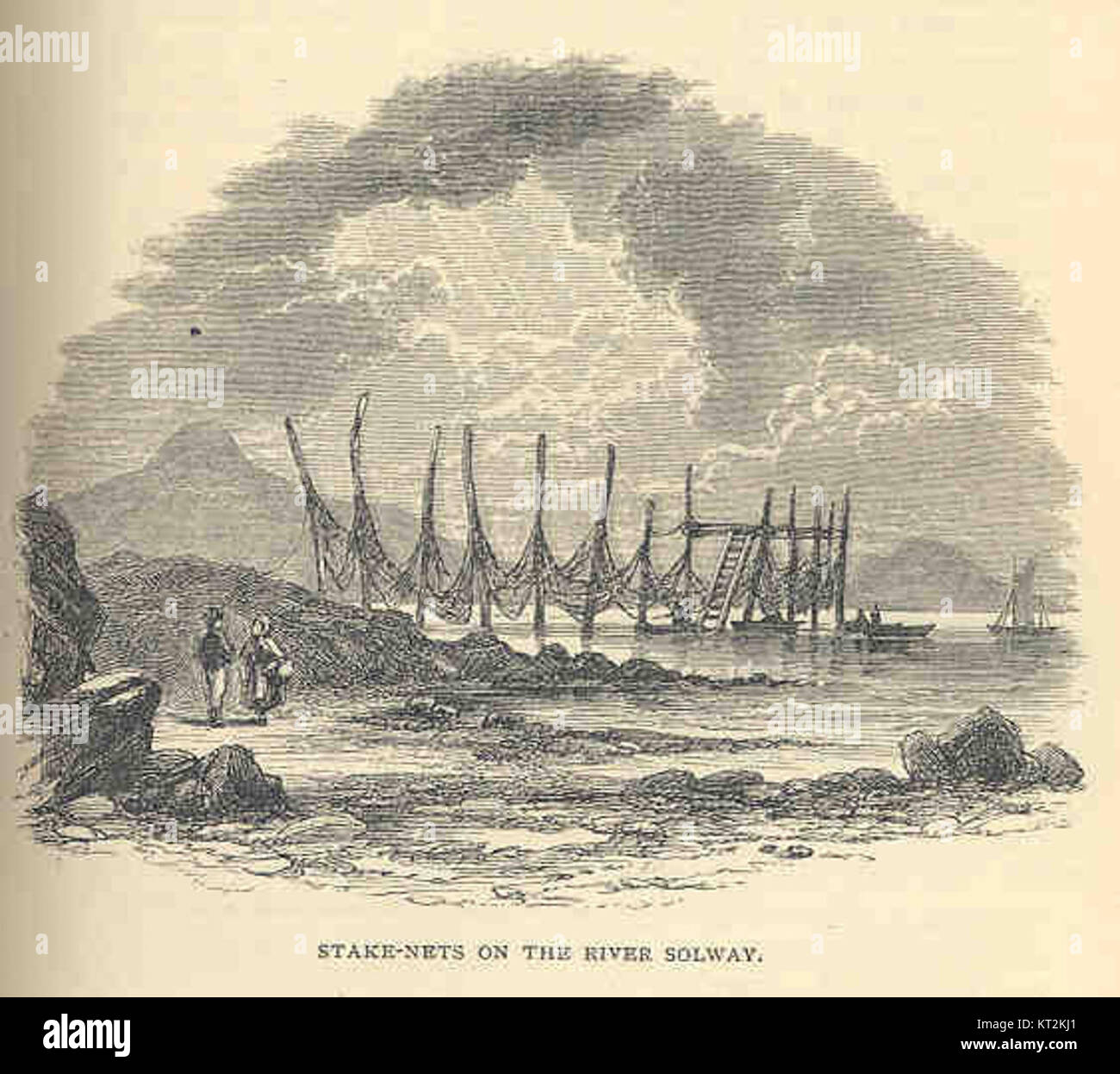 Stake-nets on the River Solway are a traditional fishing technique used ...