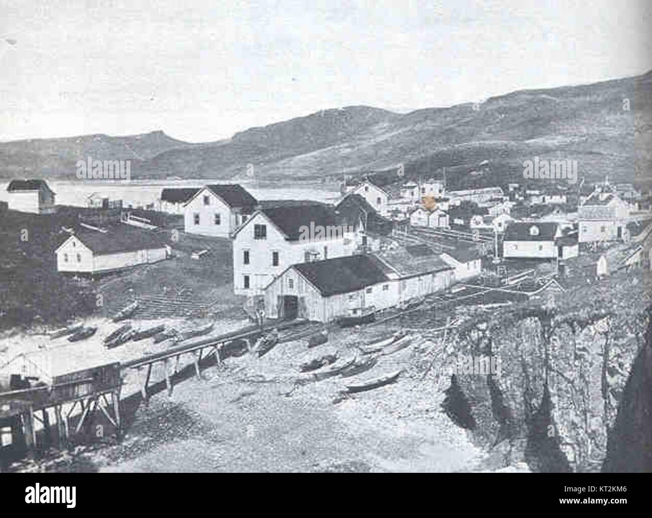 This image shows the town of Unga, Alaska, with the Alaska Codfish ...