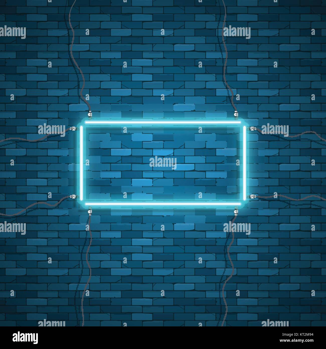 Blue abstract neon square shape Stock Vector Image & Art - Alamy
