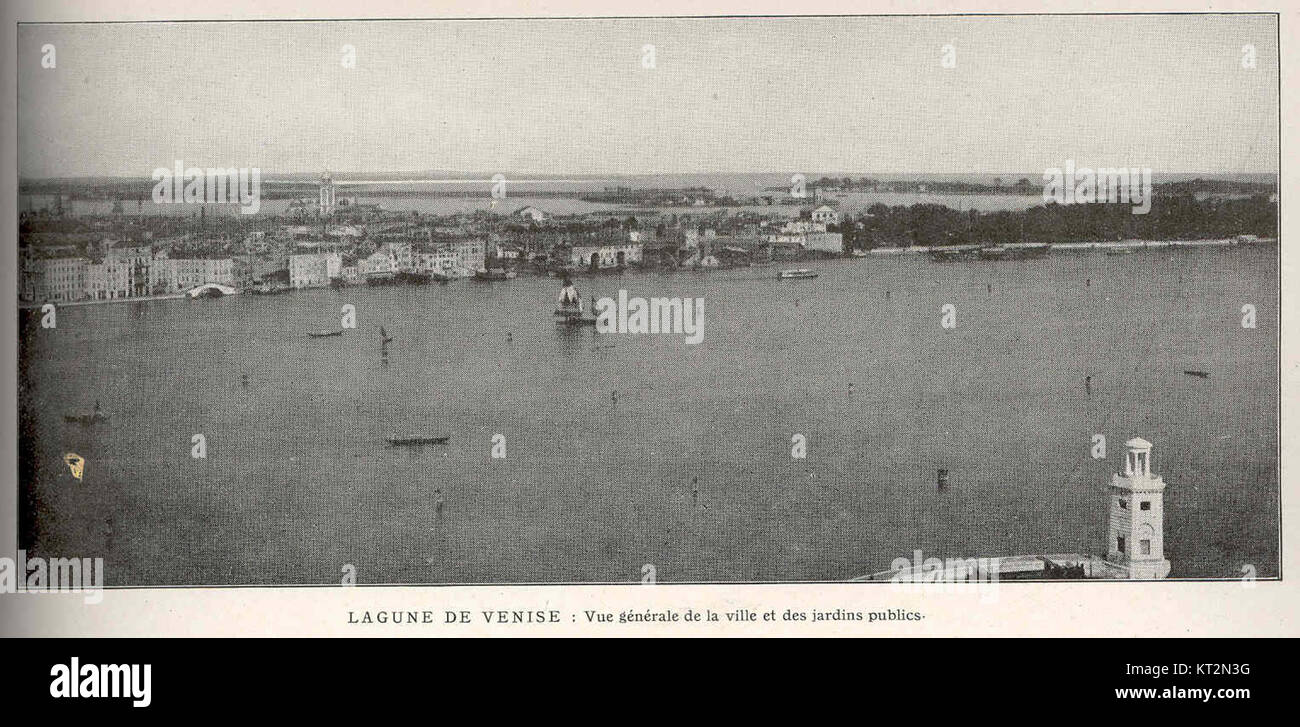 36897 Lagune de Venise - Vue Generale de la Ville et des Jardins ...