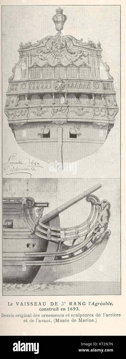 The Vaisseau de 3e Rang l'Agreable was a third-rate ship of the line ...