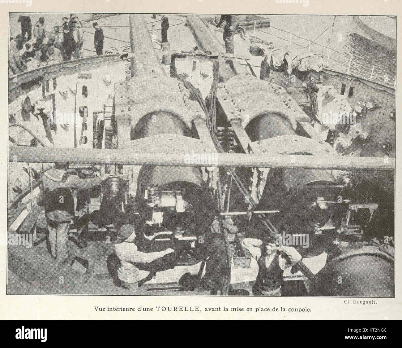 The interior view of a turret (Tourelle) before the dome was installed ...