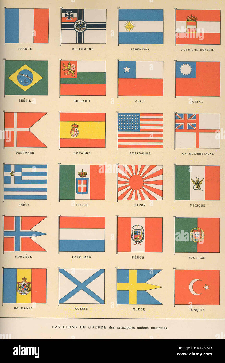 Pavillons de Guerre des principales nations maritimes is a display of ...