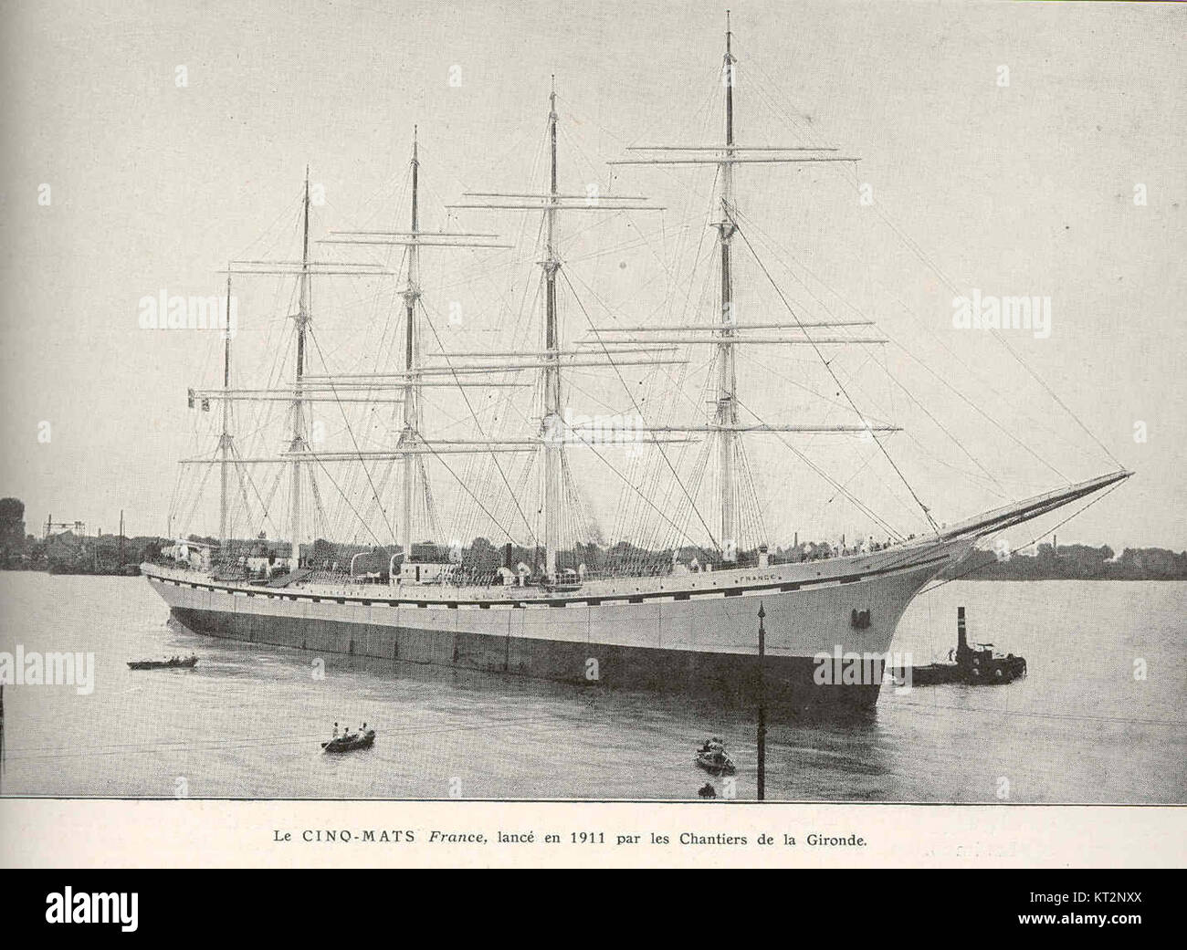The Cinq-Mats, a French ship launched in 1911 by Chantiers de la ...