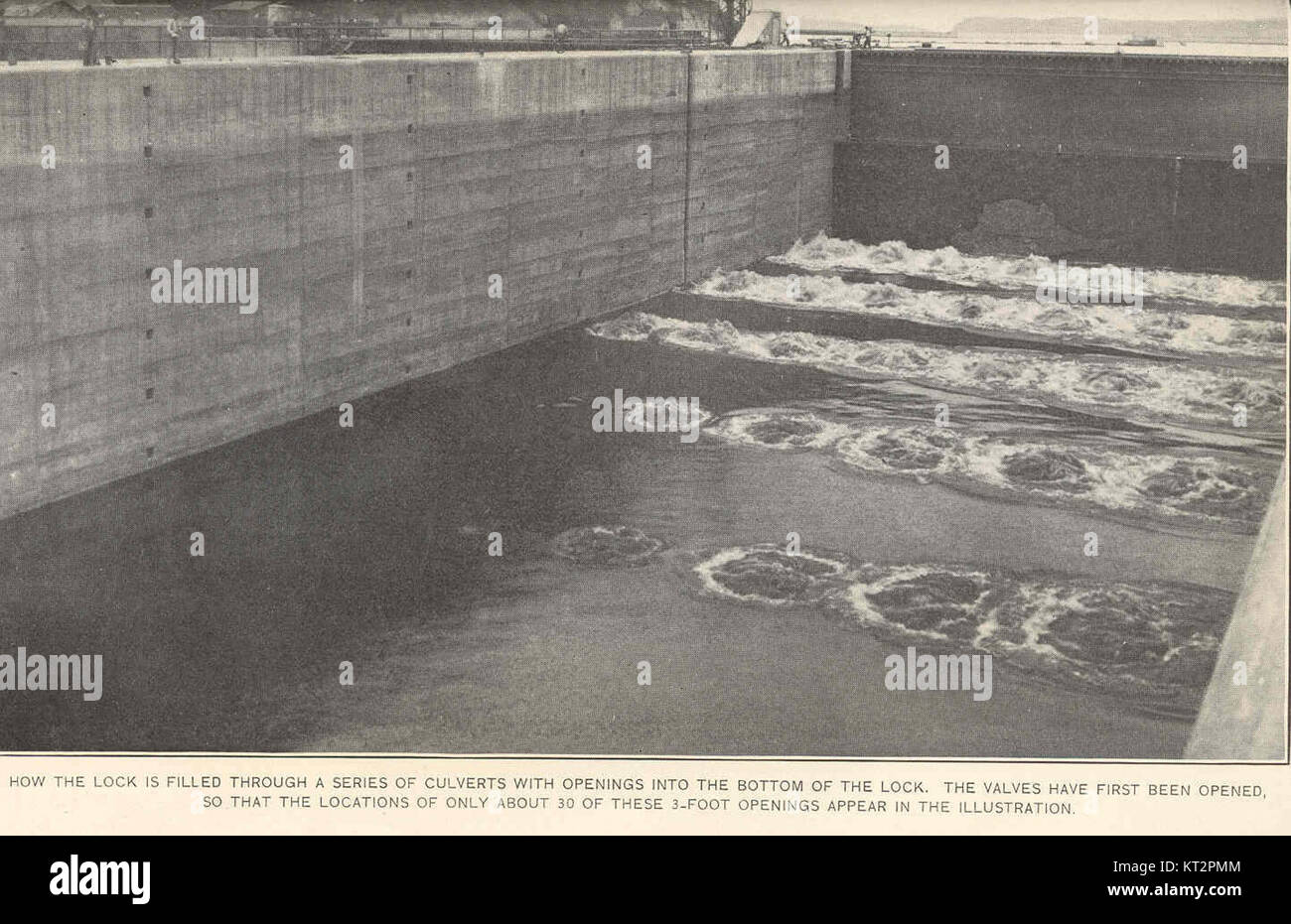 This image depicts the filling process of Lock 37767, utilizing a ...