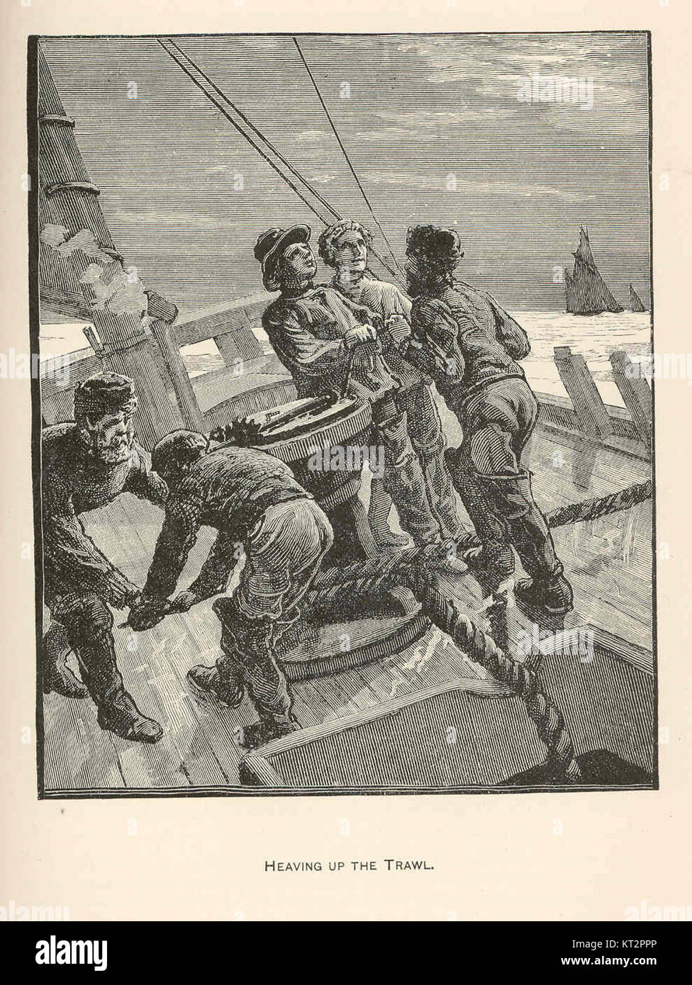 37796 Heaving Up the Trawl Stock Photo - Alamy