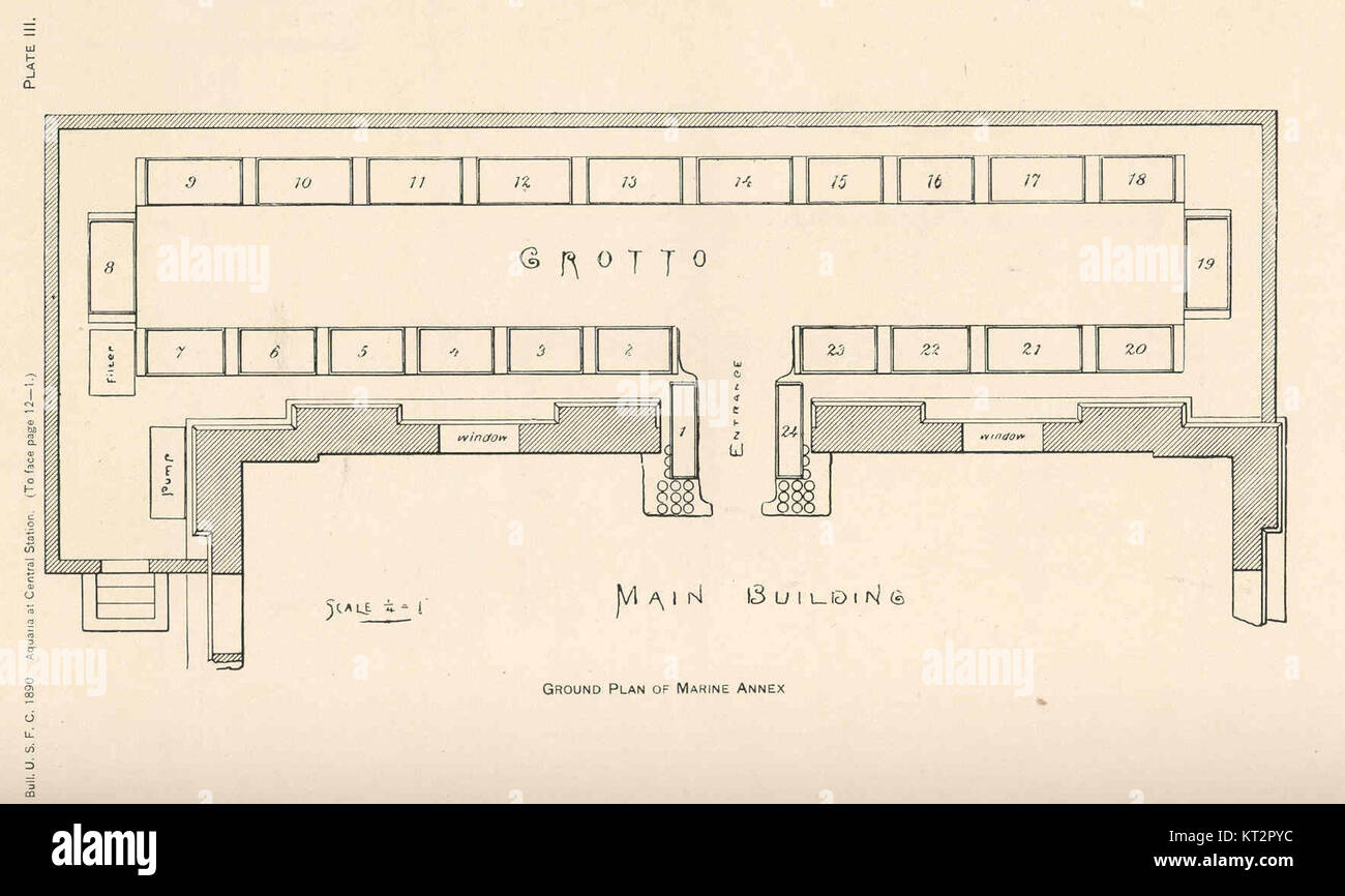 The ground plan of the Marine Annex showcases the architectural design ...