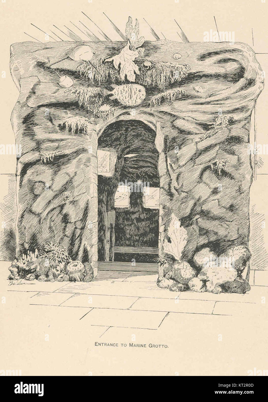 The entrance to the Marine Grotto, a natural formation, is a popular ...