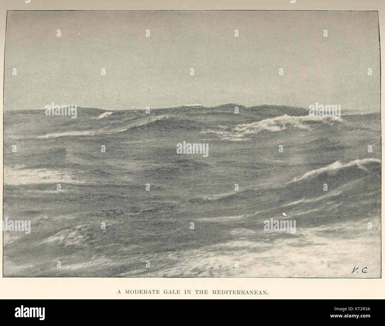 '37980 Moderate Gale in the Mediterranean' is a historical photograph ...