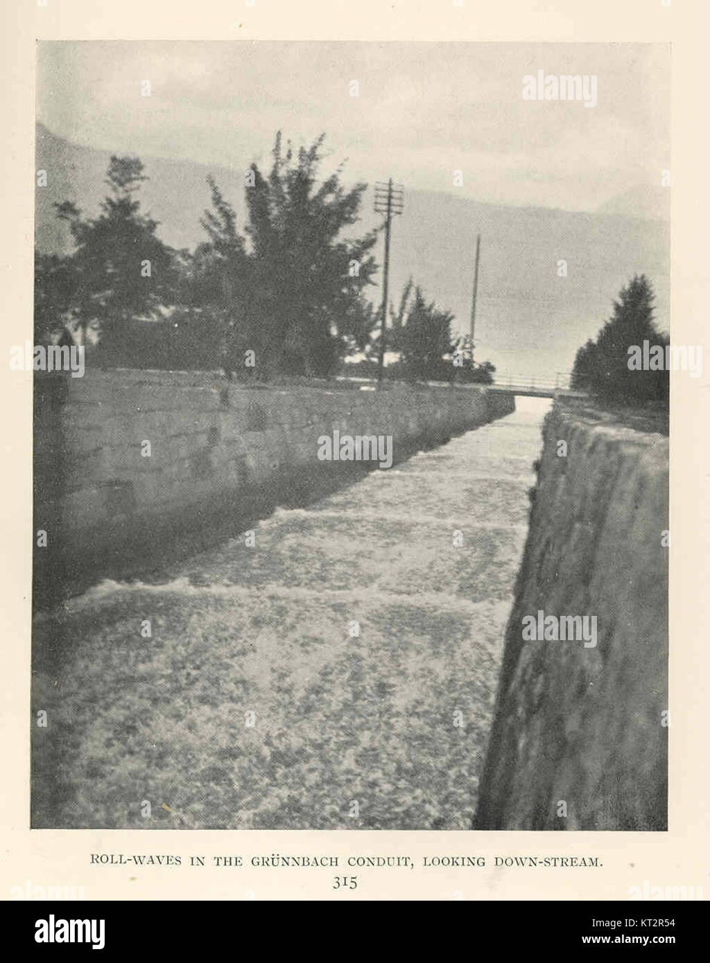 This image shows roll-waves in the Grunnbach Conduit, a feature ...