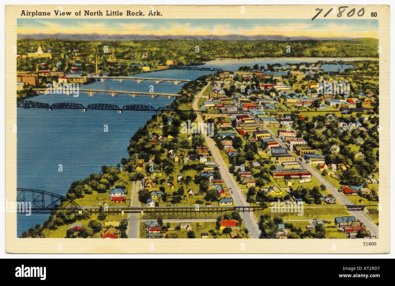 This aerial photograph provides a unique perspective of North Little ...