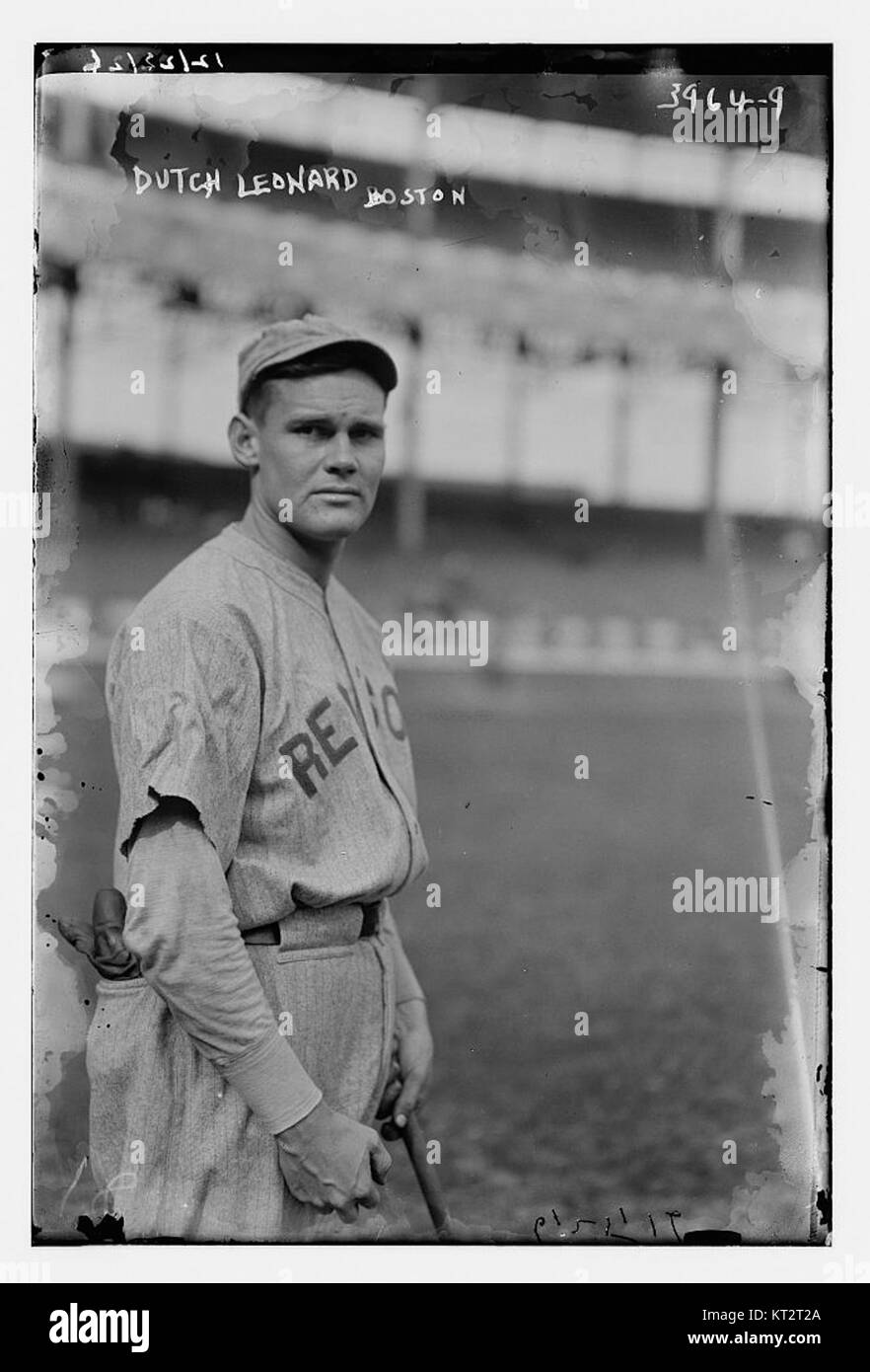 This image features Dutch Leonard, a former Major League Baseball ...
