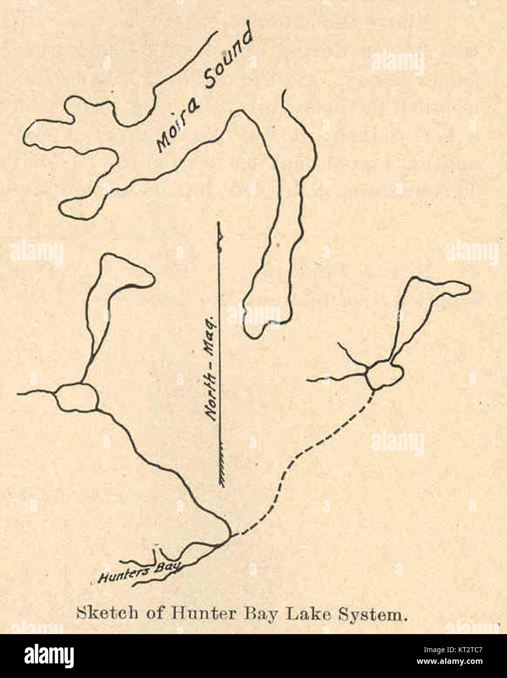 This sketch depicts the Hunter Bay Lake System, illustrating the ...