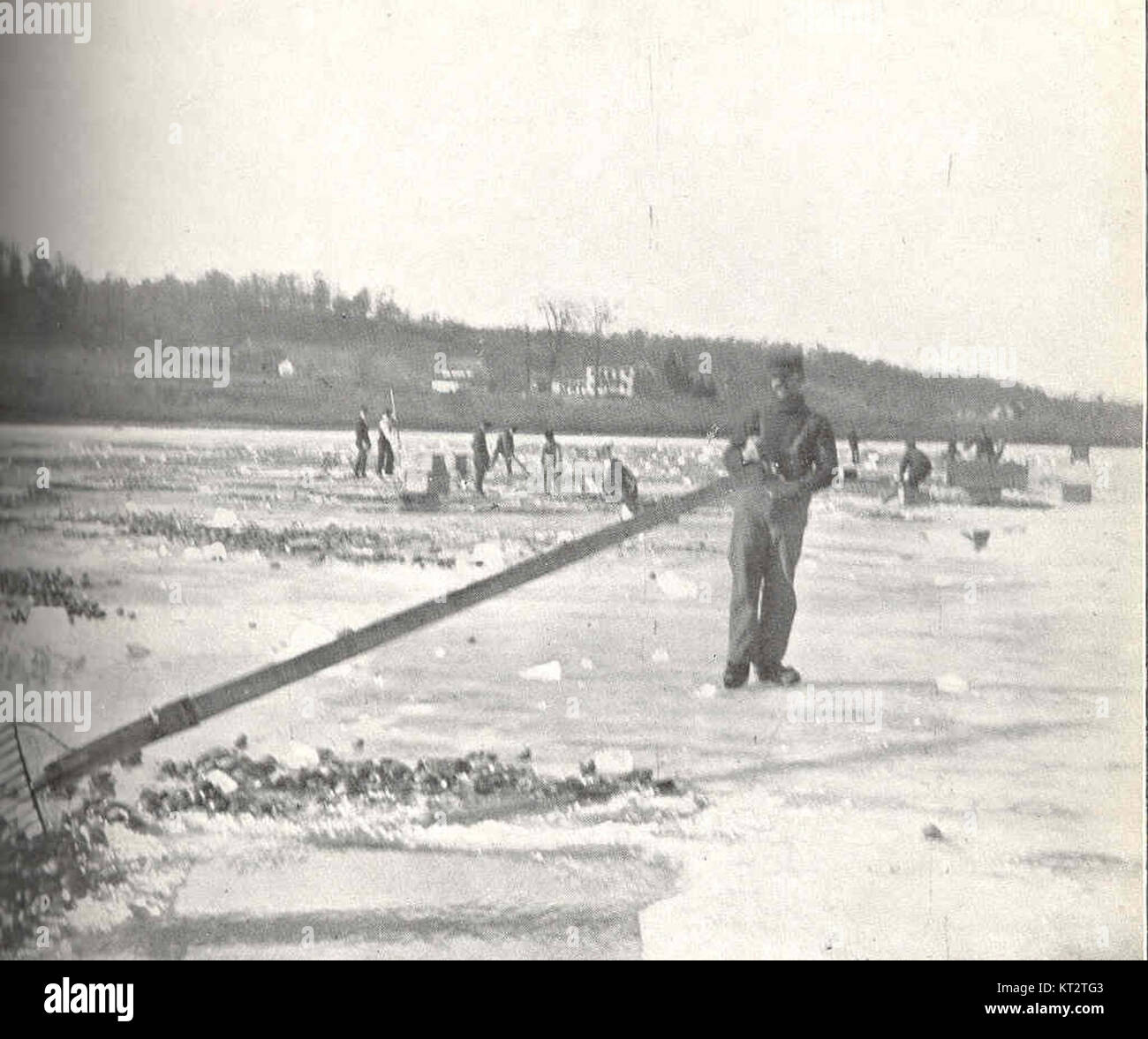 An image from the winter of 1898-99 showing mussel fishing through the ...