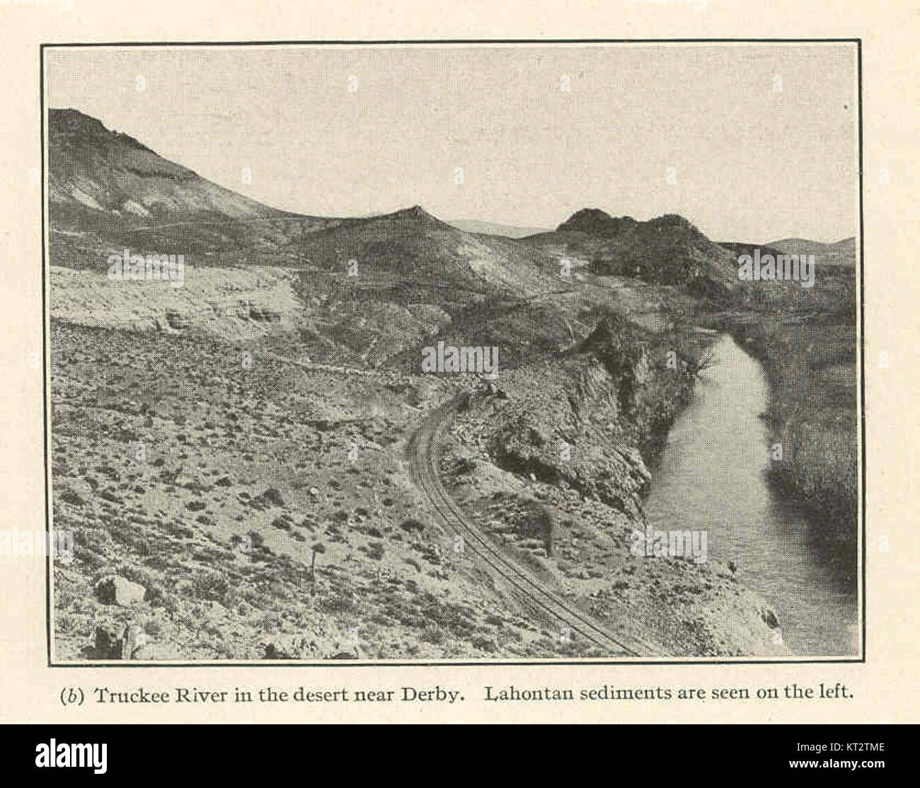 The Truckee River, located near Derby Lahontan, flows through a desert ...