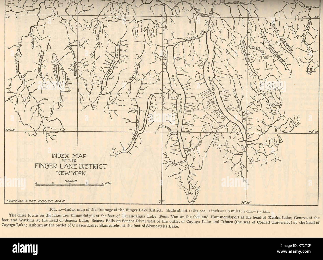 This index map illustrates the drainage system of the Finger Lakes ...
