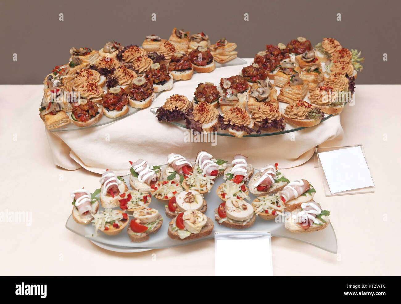 Party food plates Stock Photo - Alamy