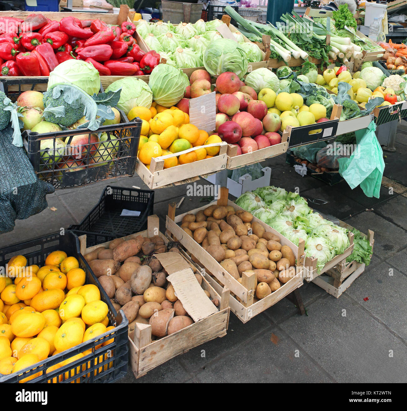 Large market stall Stock Photo - Alamy