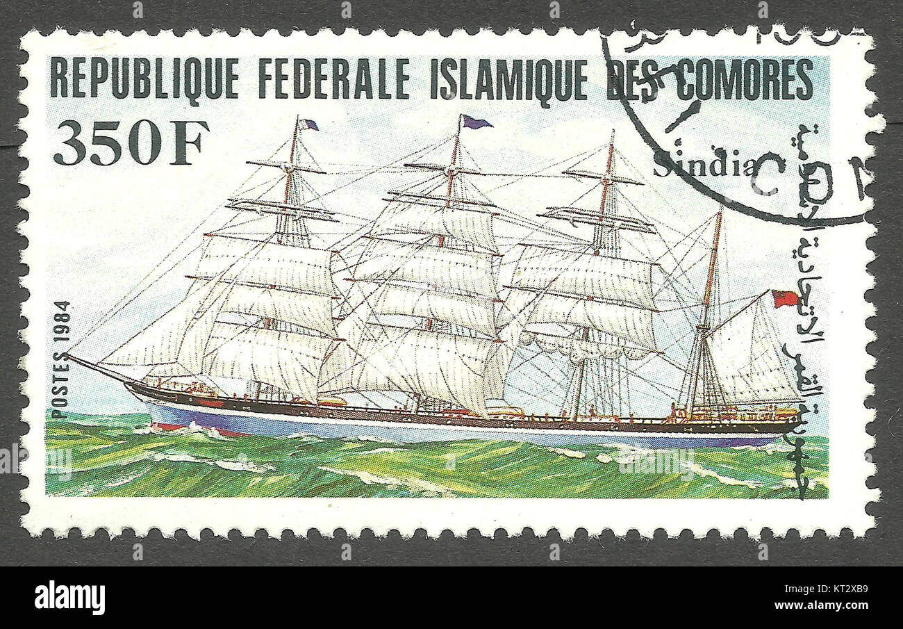 Comoros - CIRCA 1984: Color memorable Edition offset printing, Shows ...