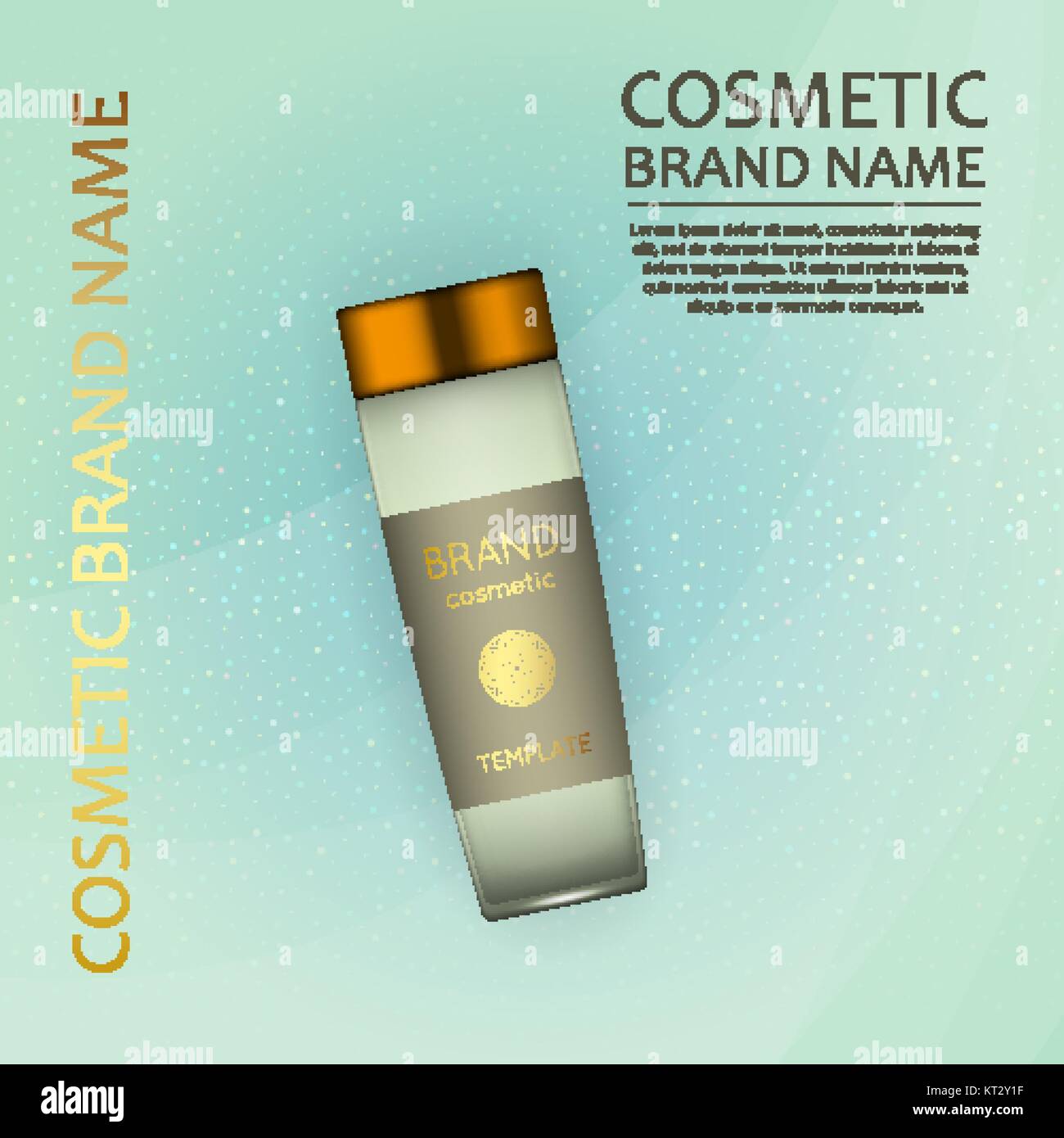 Vector 3D cosmetic illustration on a soft light waves background ...