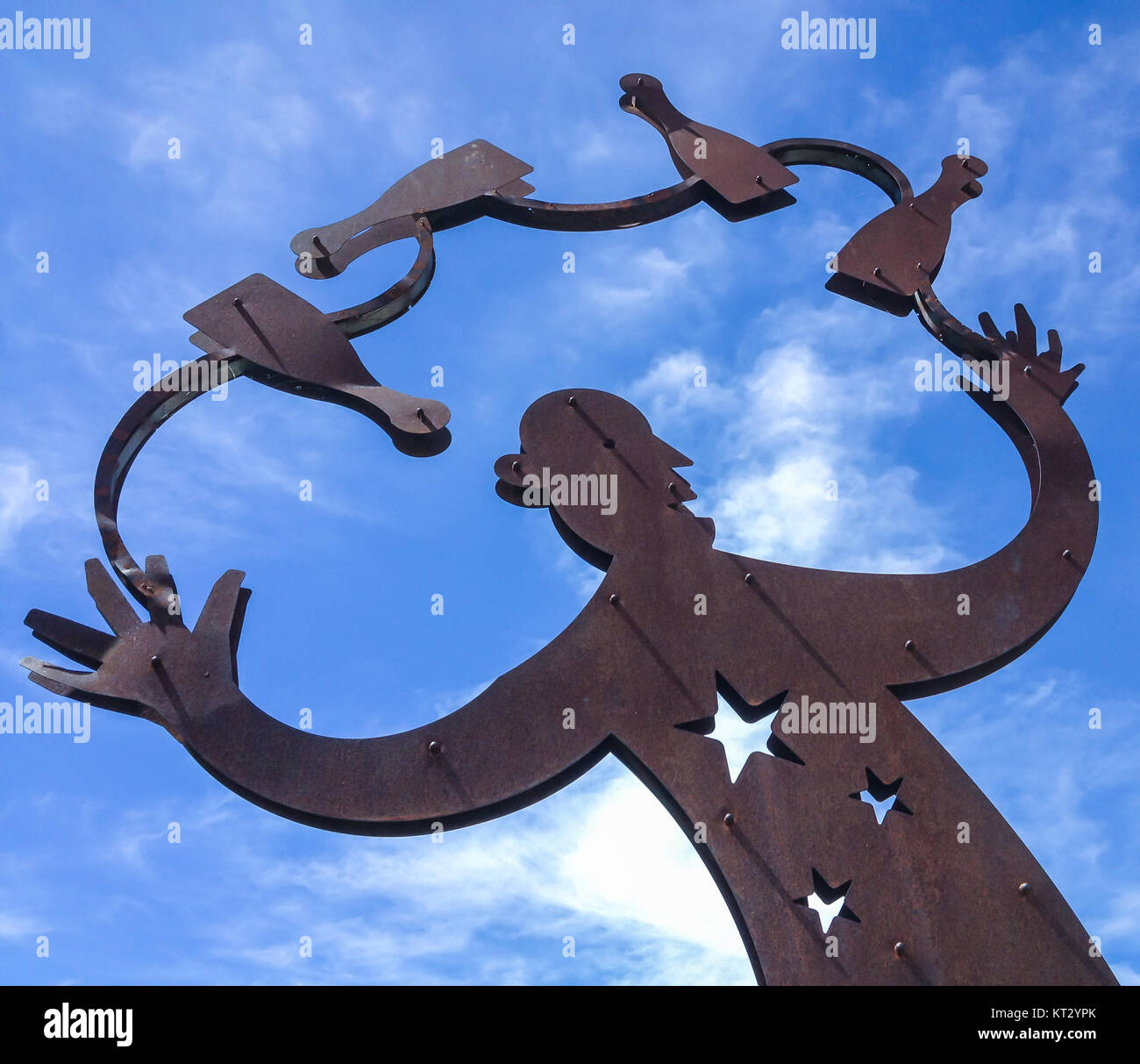 Sculpture in rusted iron Stock Photo - Alamy
