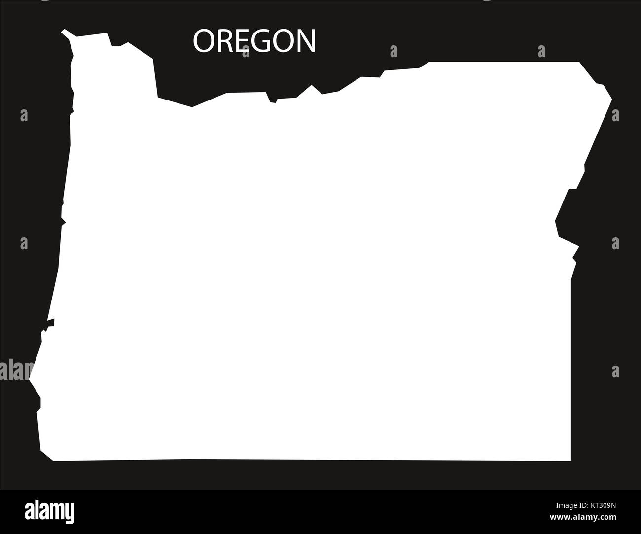 Illustration state oregon silhouette map hi-res stock photography and ...