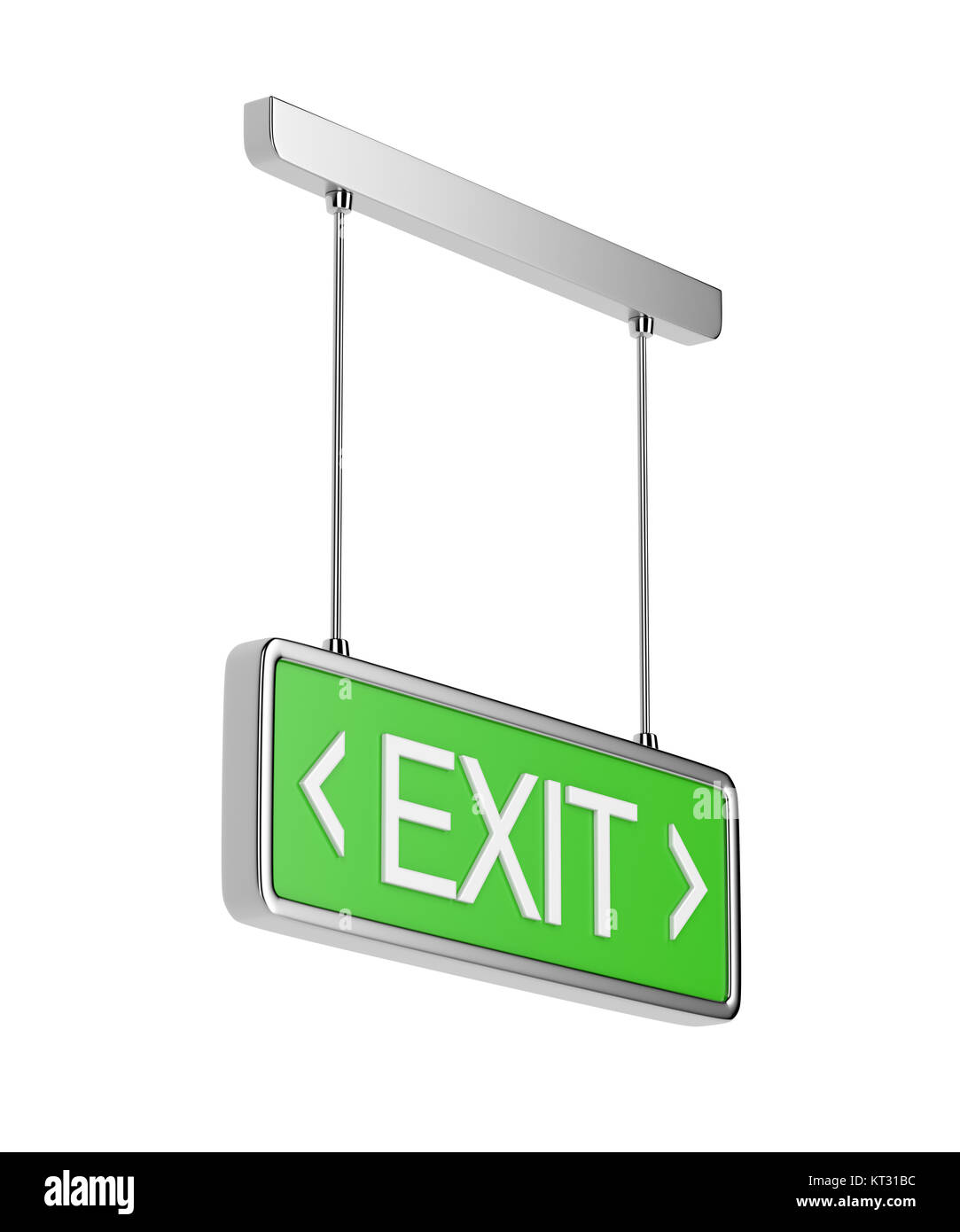 Exit sign on white background Stock Photo - Alamy