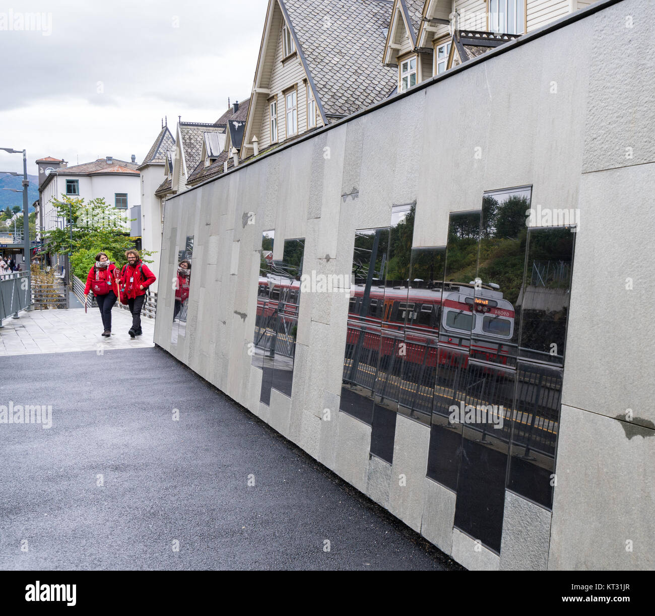 Platform at Voss station in Norway Stock Photo - Alamy