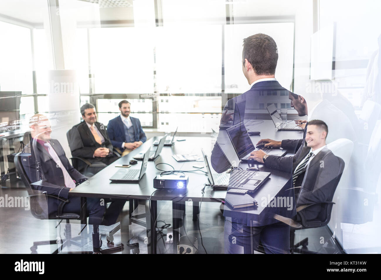 Corporate business team office meeting Stock Photo - Alamy