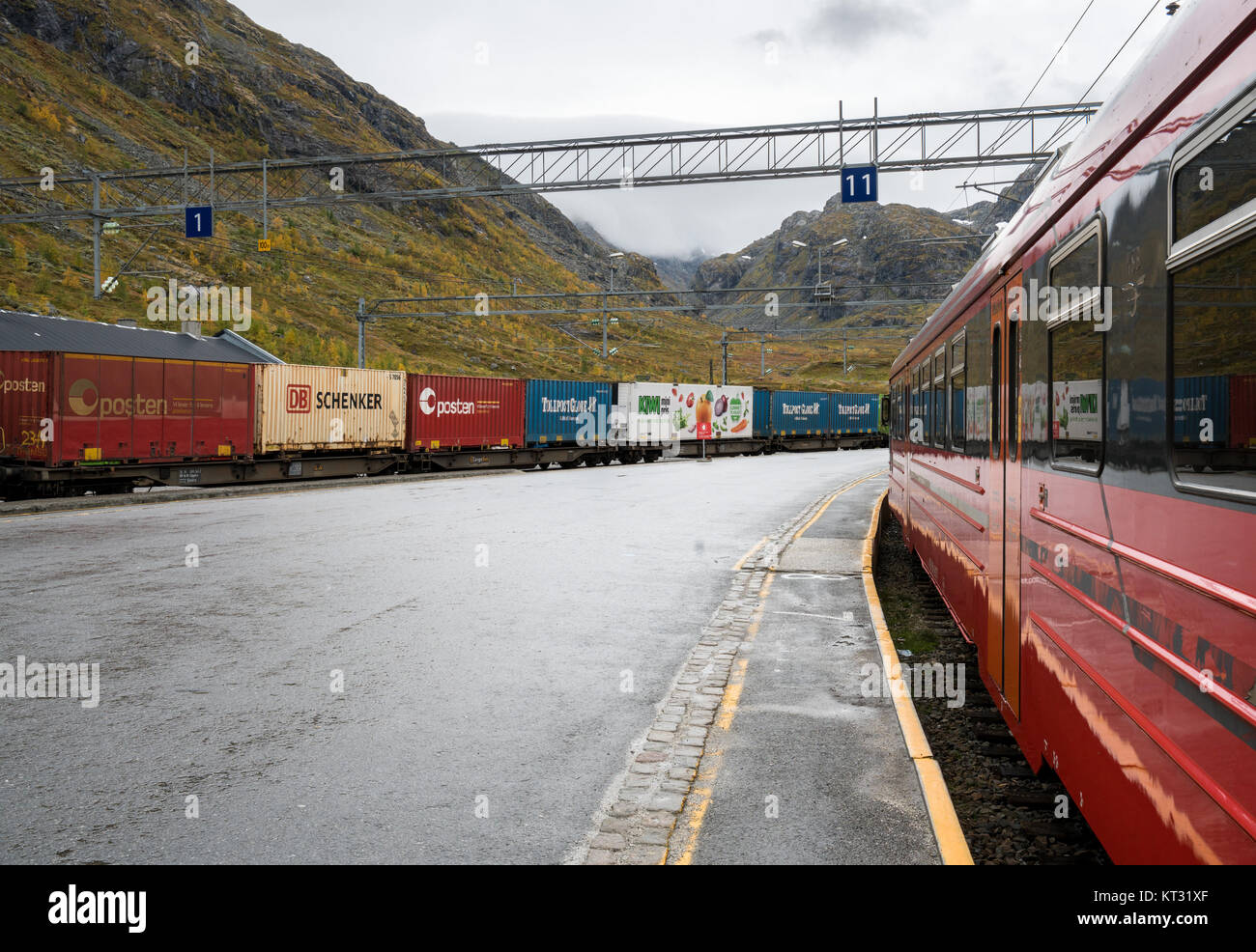 Platform at Myrdal station in Norway Stock Photo - Alamy