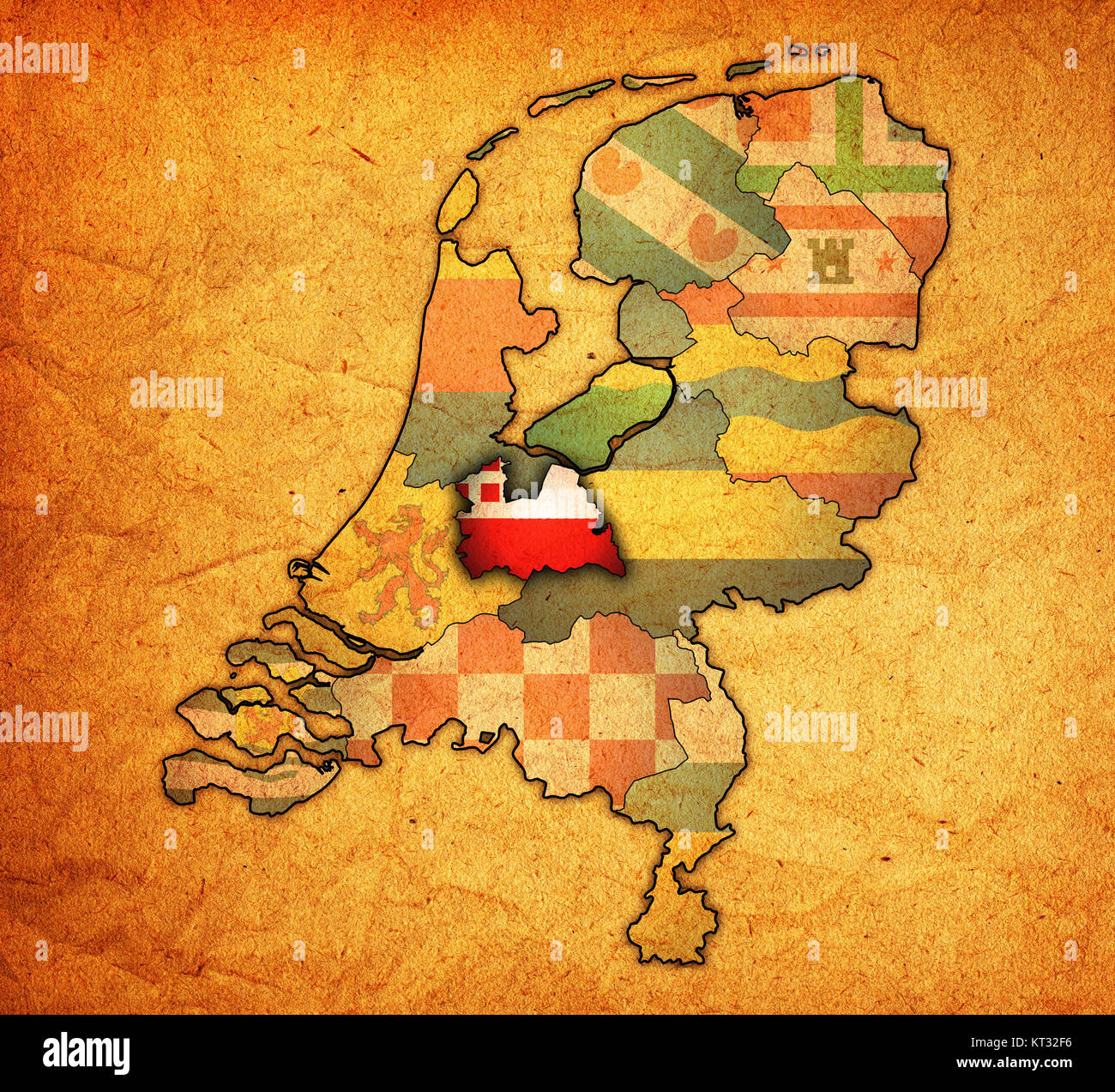 utrecht on map of provinces of netherlands Stock Photo - Alamy