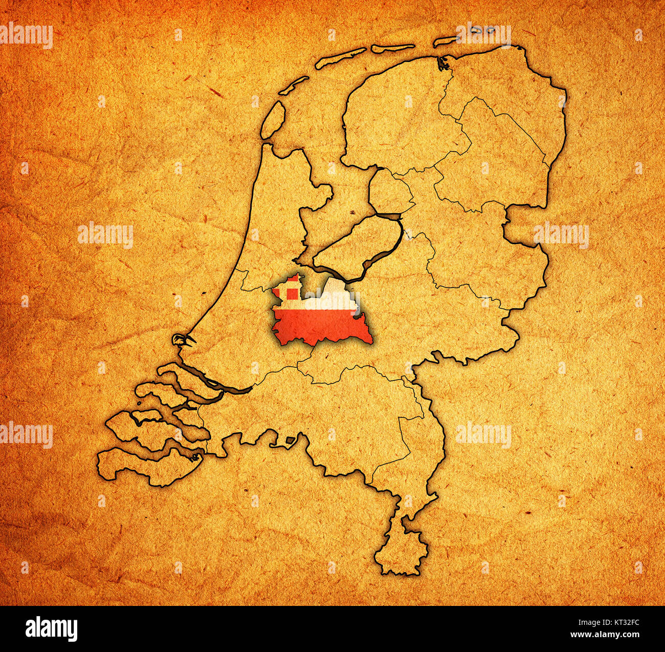 utrecht on map of provinces of netherlands Stock Photo - Alamy