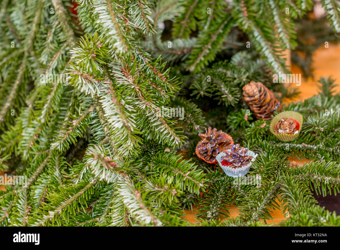 Traditional decorations at a Christmas market in Switzerland - 1 Stock ...