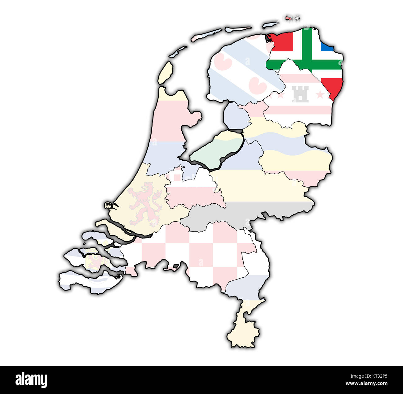 Map of groningen Cut Out Stock Images & Pictures - Alamy