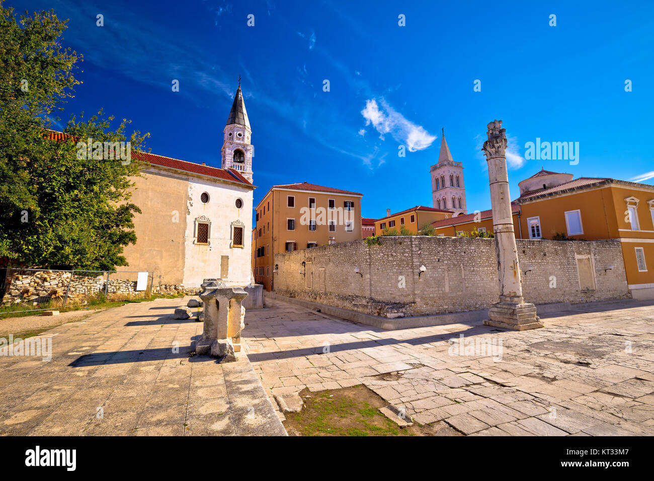 Ancient landmarks of Zadar view Stock Photo - Alamy