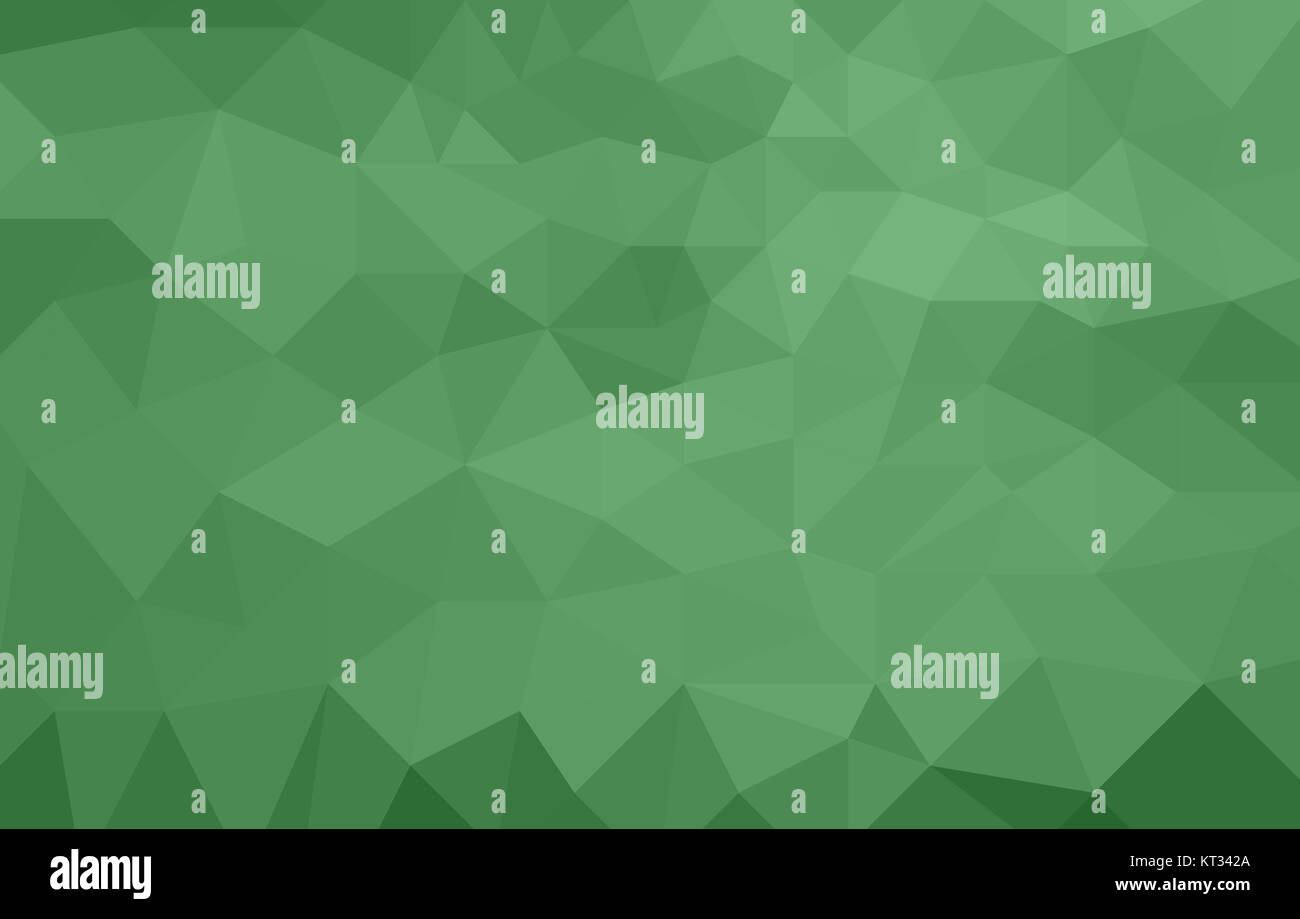 monochromatic green abstract low poly background Stock Photo - Alamy