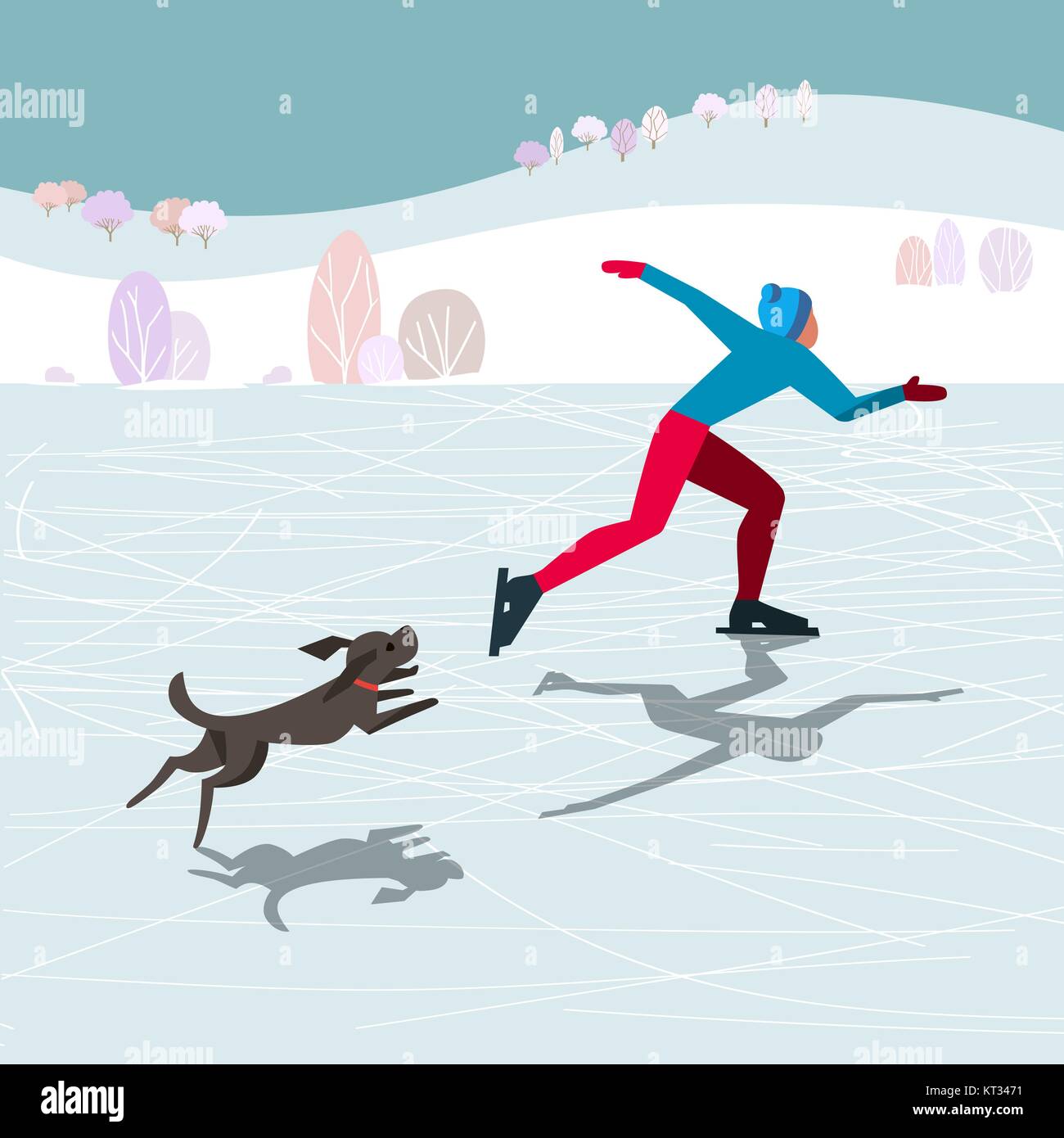 Cute winter sport fun Stock Vector Image & Art - Alamy