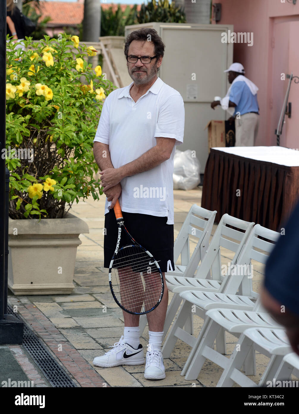 BOCA RATON, FL - NOVEMBER 20: Dennis Miller playing Tennis at The Boca ...