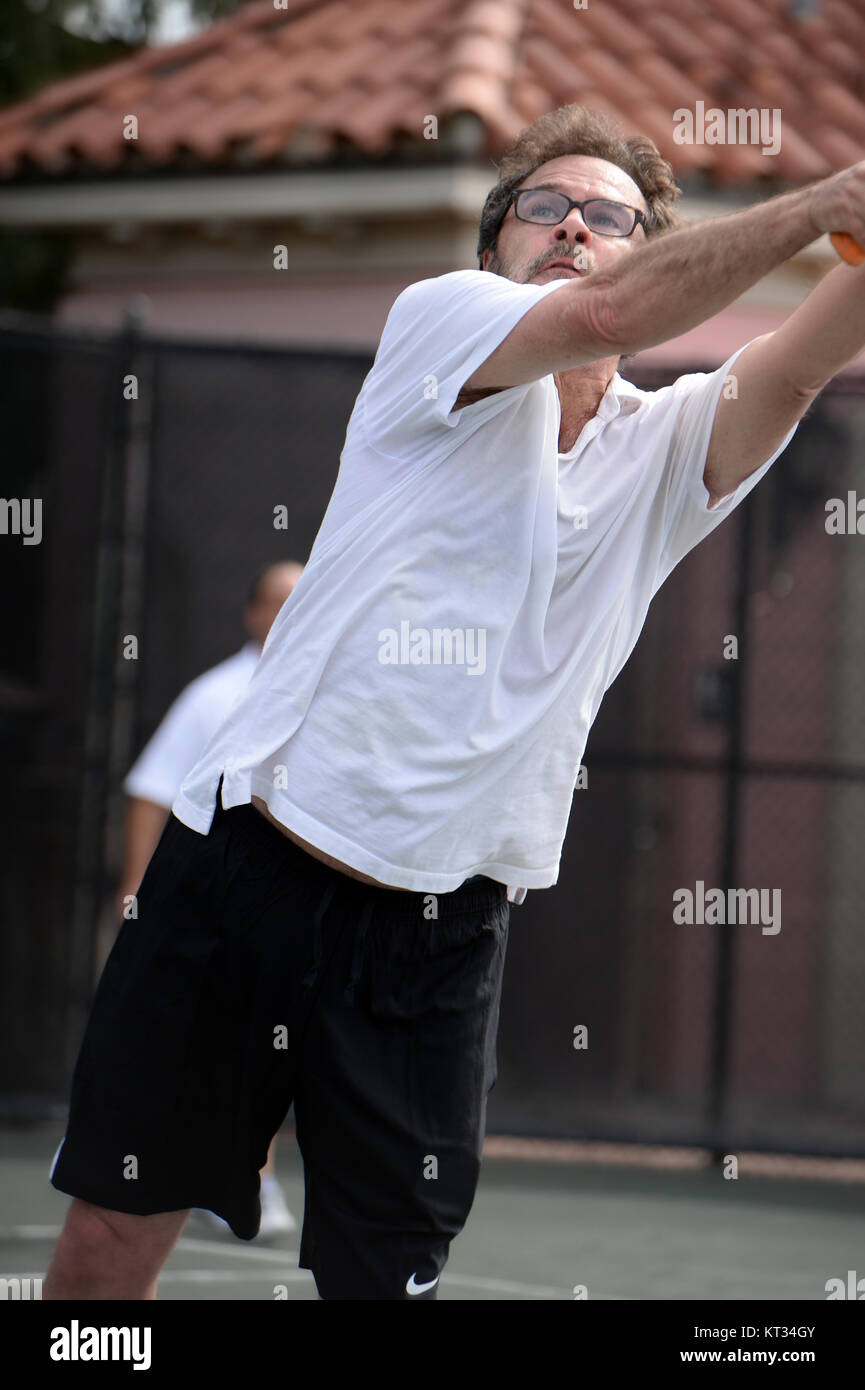 BOCA RATON, FL - NOVEMBER 20: Dennis Miller playing Tennis at The Boca ...