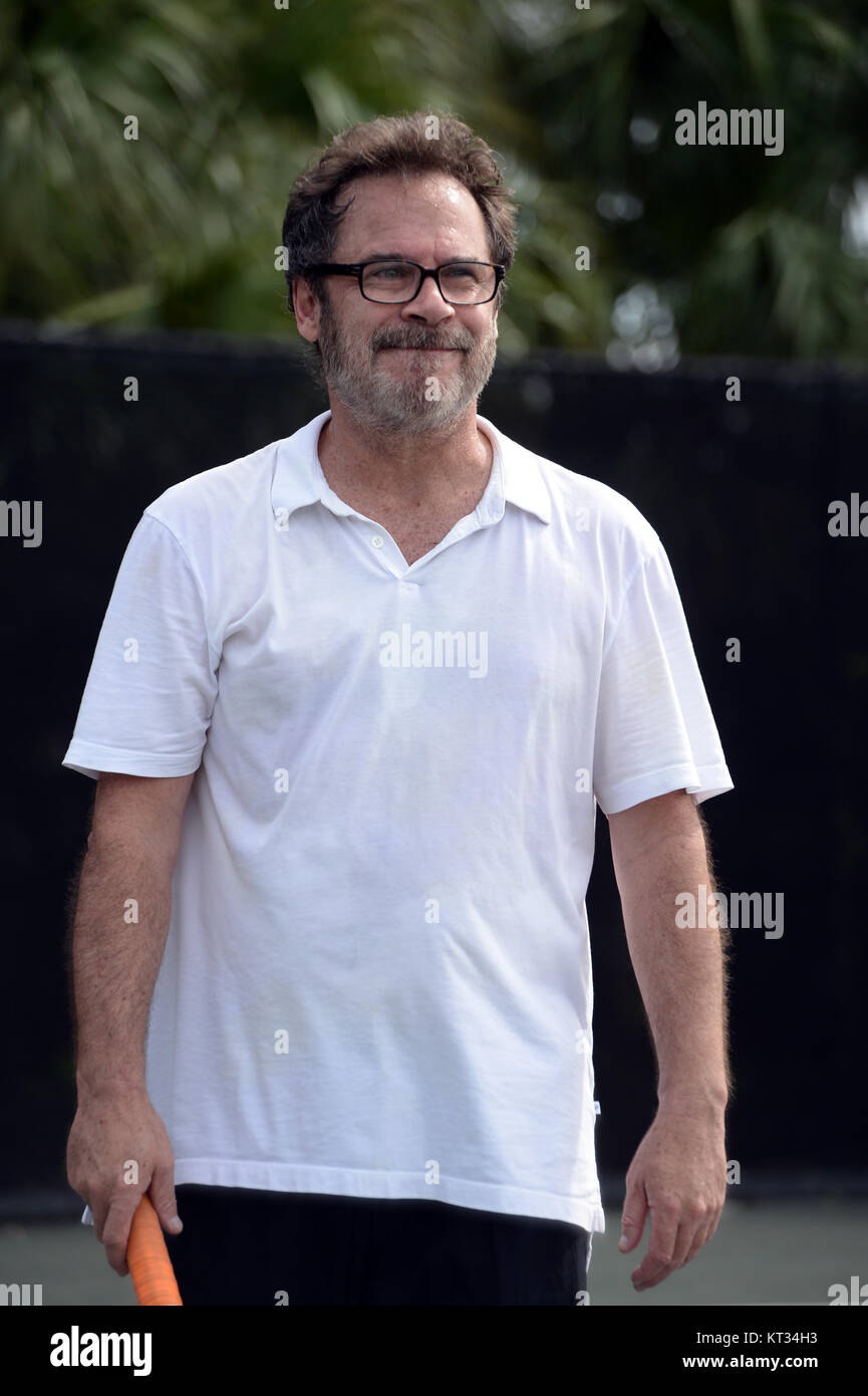 BOCA RATON, FL - NOVEMBER 20: Dennis Miller playing Tennis at The Boca ...