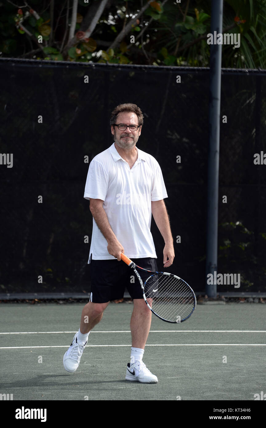 BOCA RATON, FL - NOVEMBER 20: Dennis Miller playing Tennis at The Boca ...